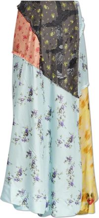 Ganni Femme, Jupes, Multicolore, Taille: 42 FR Jupe en soie avec finition brute