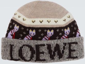 Loewe x Louis Wain - Bonnet en laine mélangée