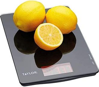 Taylor Pro, Digitale Ultra-D&uuml;nne K&uuml;chenwaage f&uuml;r Lebensmittel, Kompakt und Schlank, Professioneller Standard, mit Tara-Funktion mit Hoher Pr&auml;zision und Genau