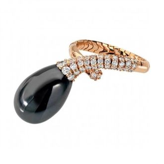 CHANTECLER Fr&ouml;hlicher Onyx Diamantring - - Accessories - Damen - Rosa - ONE SIZE