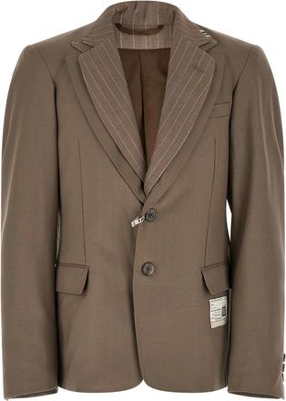 Miharayasuhiro Mihara Yasuhiro, Homme, Costumes, Beige, Taille: S W Layered Blazer