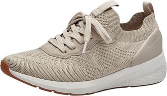 Tamaris Schn&uuml;rer Damen Vegan sportlich beige,EU 40
