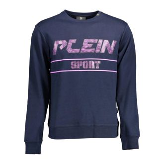 Plein Sport Blauer Langarm-Sweatshirt mit Druck - - Sport - Herren - Blau - L