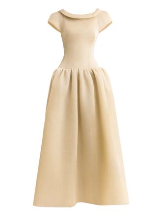 Gemy Maalouf short-sleeves midi dress - Tons neutres