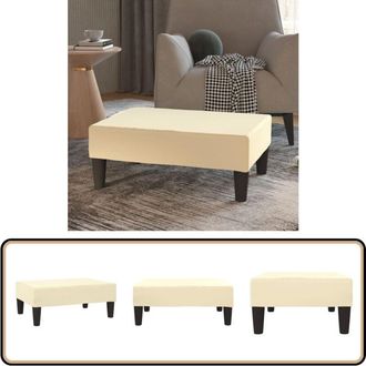 vidaXL Vidaxl - Fußhocker Creme 78x56x32 cm Kunstleder - Fußhocker - Sitzmöglichkeiten - Wohnzimmer Dekoration - Bequemlichkeit - Kunstleder Möbel