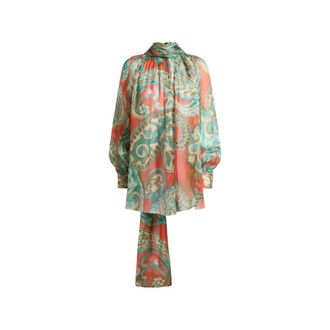 Etro Raffiniertes Oberteil mit Schal - - Blouses & Shirts - Damen - Mehrfarbig - S