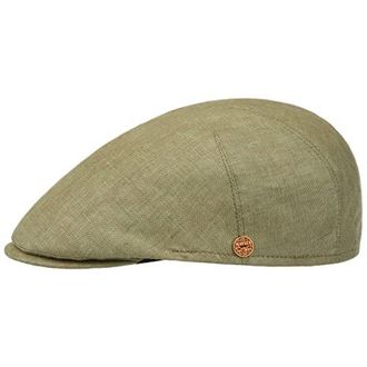 Mayser Casquette en Lin Sidney Homme - Made in The EU Gavroche avec Visiere, Doublure Ete Printemps-ete - 62 cm Vert