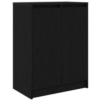 vidaXL Credenza Rovere Nero 57x34x76 Cm In Legno Multistrato - Vidaxl
