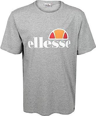 Ellesse T-shirt homme manches courtes logo grand logo 100 % coton - Gris - XL