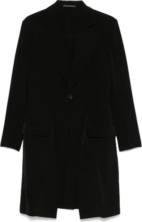 Yohji Yamamoto veste à simple boutonnage - Noir