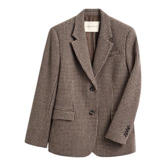 GANT Reg Houndstooth Blazer - Femme - Vestes - Brun - Taille: 42 FR