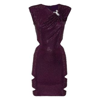 Philipp Plein Femme, Robes, Violet, Taille: 40 FR Mini Robe Cristal