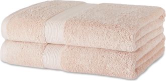 Amazon Basics Badet&uuml;cher Set, 100% Bio-Baumwolle Ausbleichbest&auml;ndig Saugstark, 76 x 137 cm, Blush Rosa, 2er-Pack