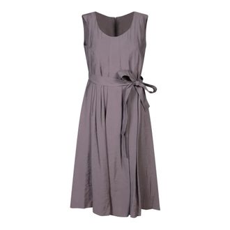 Blanca Vita Femme, Robes, Gris, Taille: 44 FR Robe Midi Col en V