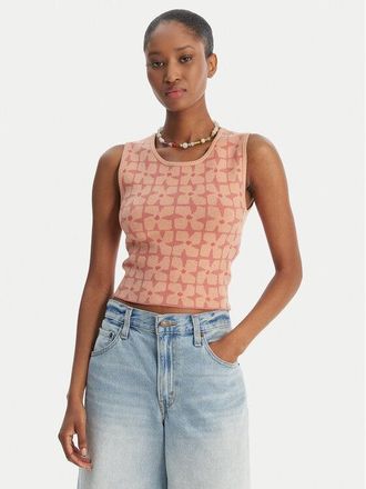Rvca Top Shiver 23B071504 Rosa Slim Fit
