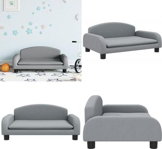 vidaXL Kindersofa Hellgrau 70x45x30 cm Stoff - Kinder Sofa - Minisoofa - Sitzmöbeln Für Kinder - Spielzeugsofa - Kinderzimmer Dekoration - Home & Living
