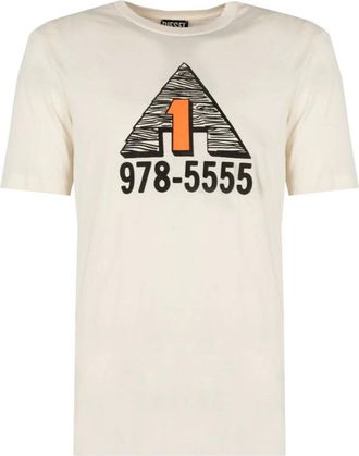 Diesel T-Just T-Shirt - Homme - Tops - Beige - Taille: L