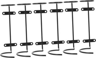 Soimiss Wandmontiertes Weinregal Metall 6 Stück Flaschenhalter Rotwein Flaschen Organizer Platzsparend Modern