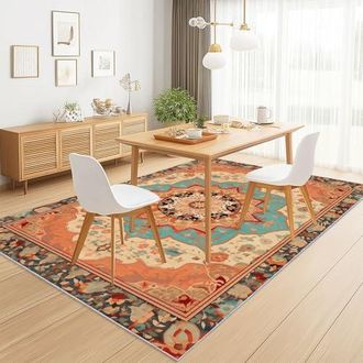 Generic Tapis Imprim&eacute; Motifs Vintage cha&icirc;nes entrelac&eacute;s pour Salon Chambre D&eacute;coration de la Maison - Multicolore Flanelle Antid&eacute;rapante Tapis Salon de Sol pai