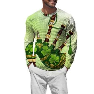 Generic Chemise gaufr&eacute;e l&eacute;g&egrave;re et respirante &agrave; col rond et manches longues pour homme - Confortable et doux au toucher, GN2., L