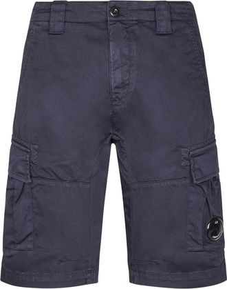 C.P. Company C.p. Company, Homme, Shorts, Bleu, Taille: M Bermuda Cargo In Satin Stretch