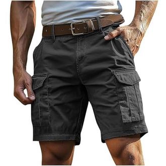 Generic Short cargo tactique pour homme - Serg&eacute; de coton l&eacute;ger avec plusieurs poches pour la randonn&eacute;e, le golf, le travail et les activit&eacute;s de plein air, Noi