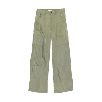 Paco Rabanne Gr&uuml;nes Plissiertes Design Rei&szlig;verschlusstaschen - - Trousers - Damen - Gr&uuml;n - S