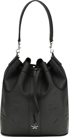 MCM Mcm, Femme, Sacs, Noir, Taille: ONE Size Sac Seau Dessau &agrave; Cordon