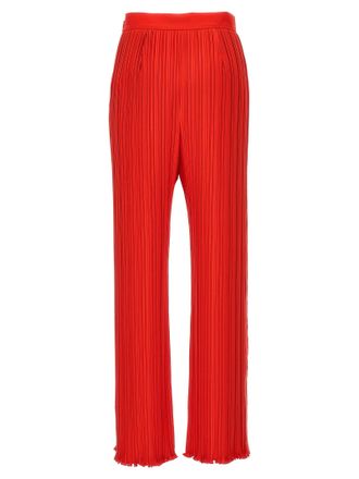 Lanvin Pleated Wide-Leg Trousers - Red