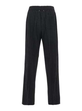 Golden Goose Mens Joggers Black Virgin Wool Trousers