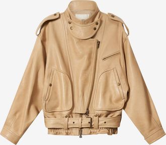 Isabel Marant Veste Farza En Cuir - Femme - Beige - Taille34 - Isabel Marant