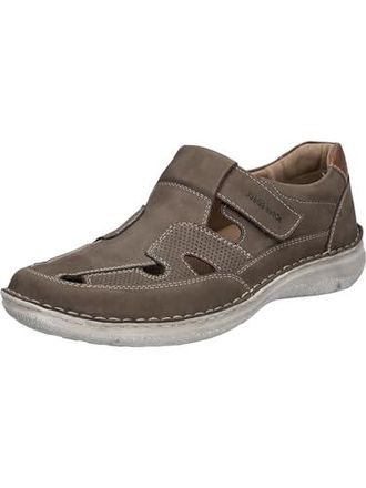 Josef Seibel Homme Chaussures Basses avec Velcro Anvers 81, Monsieur Chaussures Basses,Extra-Large (K),Semelle Amovible,Gris (Grau),39 EU / 6 UK