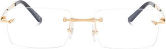 Cartier Brille mit eckigem Gestell - Gold