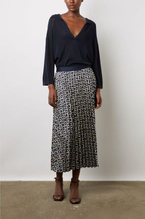 Gerard Darel Polo uni &agrave; d&eacute;tails ajour&eacute;s - LOELYA - Marine