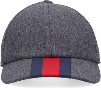 Gucci Baseballkappe aus Wollfilz - Grau