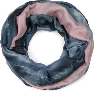 styleBREAKER Foulard loop femme avec un &eacute;l&eacute;gant d&eacute;grad&eacute; aquarelle, Foulard tubulaire l&eacute;ger et doux, multicolore 01017163, couleur:Noir-Gris