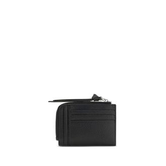 Vivienne Westwood Calf Leather Card Holder with Orb Wallet - Black