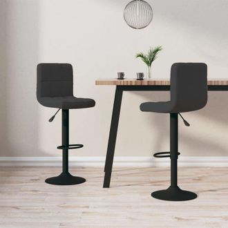 vidaXL Vidaxl - Tabourets de bar lot de 2 noir velours