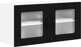 vidaXL vidaXL Armoire de cuisine Lucca Ch&ecirc;ne noir 80 x 31 x 40 cm