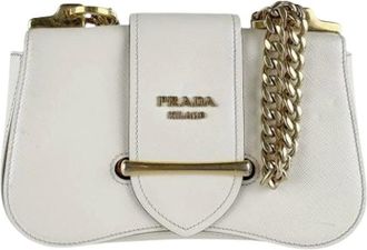 Prada Sac bandouli&egrave;re mini doccasion - Femme - Pre-owned - Blanc - Taille: ONE Size