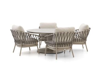 Tierra Outdoor + 15 % Kassenrabatt | Tierra Outdoor Natal/Moreno &oslash; 150 cm Low Dining Gartenm&ouml;bel-Set 5-teilig