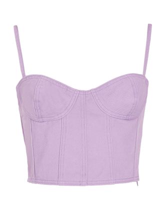 8 by YOOX ORGANIC COTTON DENIM BUSTIER