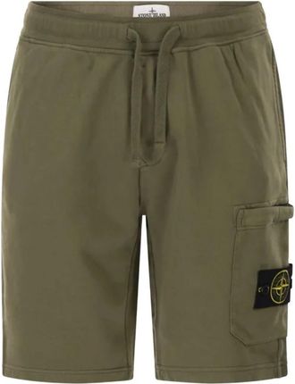 Stone Island Homme, Shorts, Vert, Taille: S Felpa Bermuda