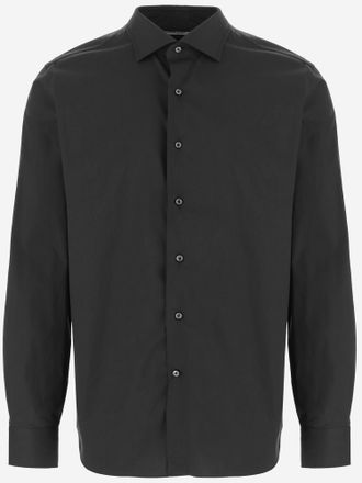Alessandro Gherardi Mens Cotton Blend Shirt Black