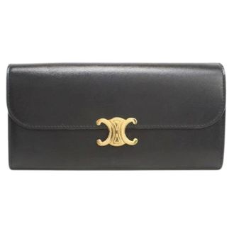 Celine Portefeuille long (bi-pli) Pre-owned - Femme - Pre-owned - Noir - Taille: ONE Size