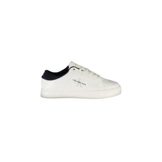 Calvin Klein Homme, Chaussures, Blanc, Taille: 42 EU Baskets en polyester blanc pour hommes