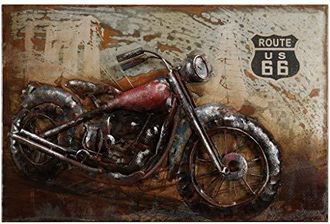 Empire Art Direct Motorcycle Iron Wall Art Handbemalte 3D-Skulptur, fertig zum Aufhängen, für Wohnzimmer, Schlafzimmer und Büro, Metall, braun, 24 in. x 1.6 in. x 16 in