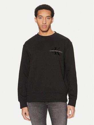 Calvin Klein Jeans Sweatshirt Bristle Monologo J30J327105 Schwarz Regular Fit