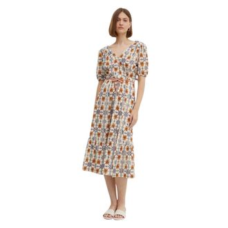 La Petite Francaise Robe mi-longue imprim&eacute;e &agrave; nouer Reconfort - Femme - Robes - Multicolore - Taille: 36 FR