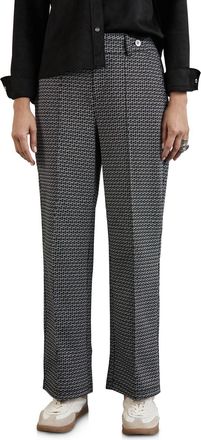 Street One Damen A378199 Jaquard-Hose, Schwarz, 38W / 30L EU